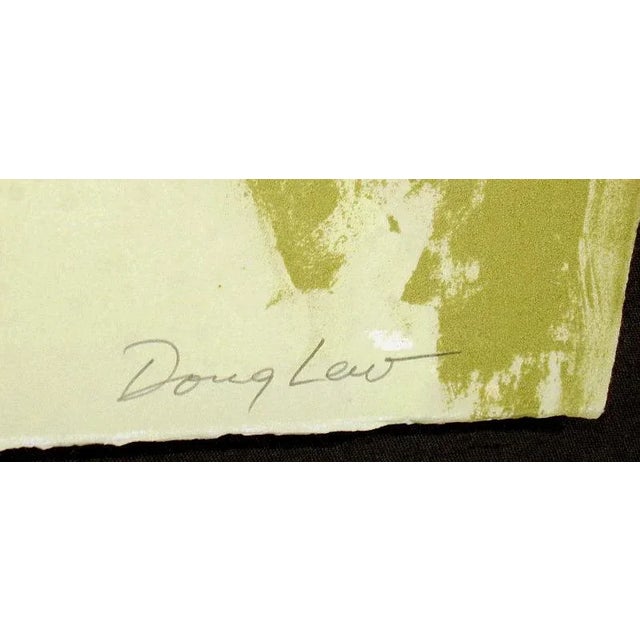 1980s "The Drive" Impressionistic Gold Player Swinging Lithograph Art ...