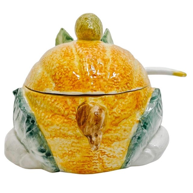 Vietri Italian Porcelain Pig Tureen With Ladle | Chairish