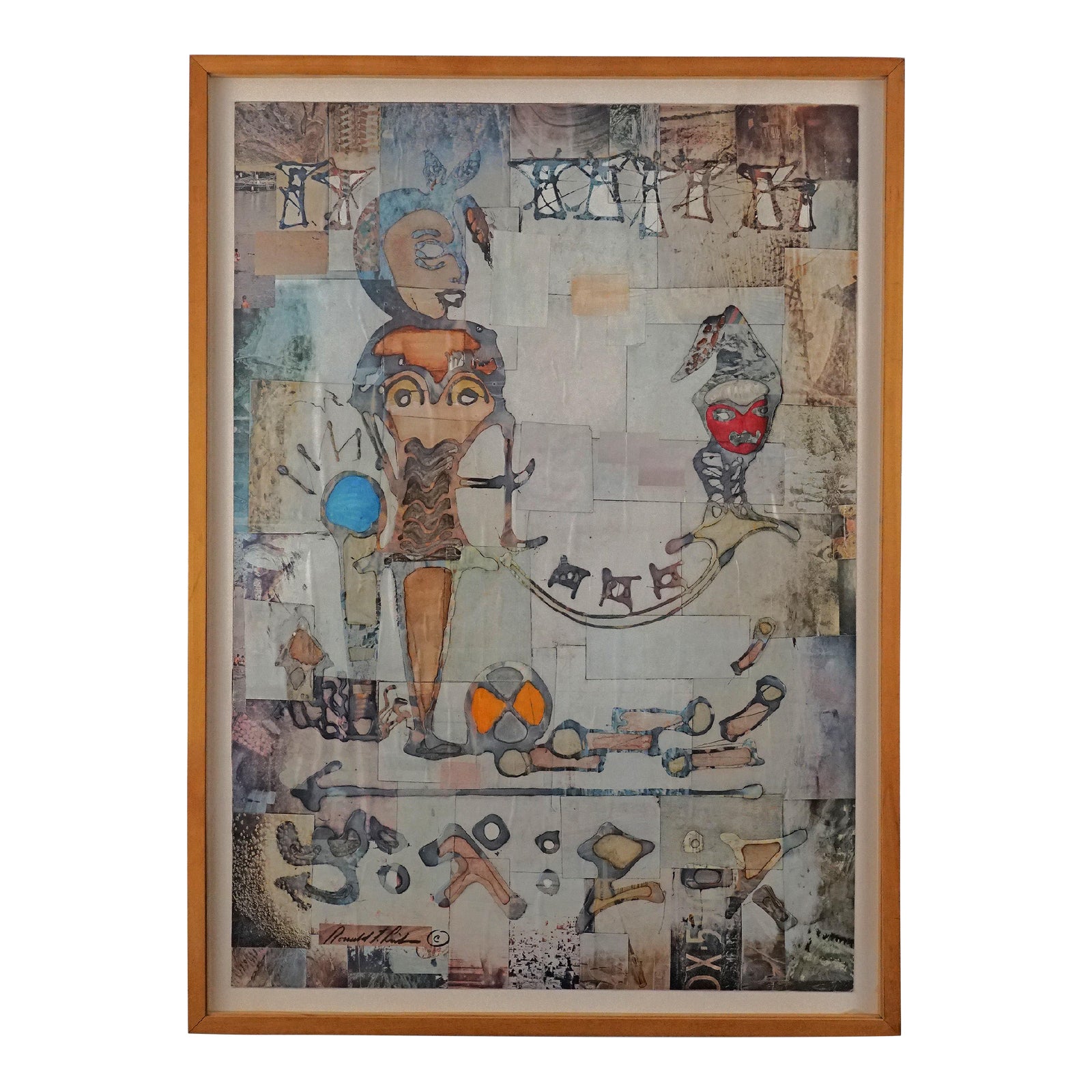 Ron F. Linder Abstract Painting & Collage, Paleo Series: Maturation ...