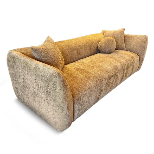 Roshia Soft Caramel Sofa | Chairish