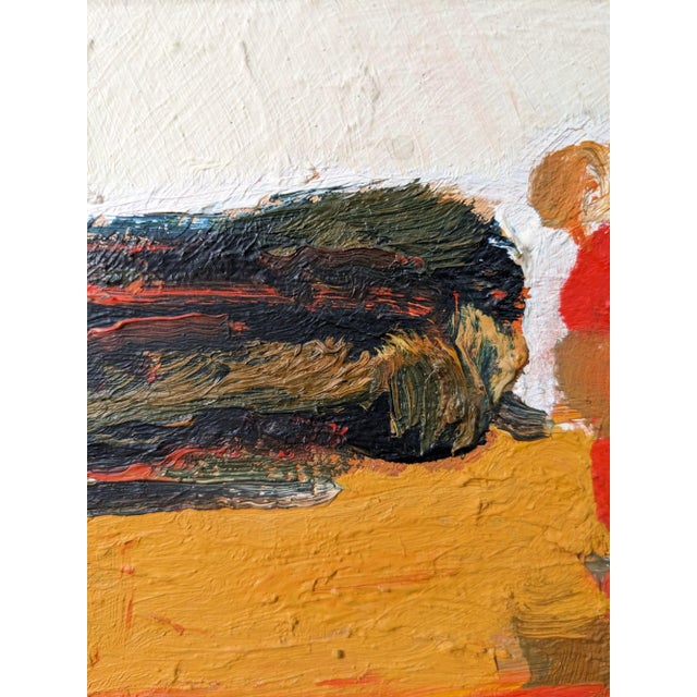 1965 Mid-Century Modern Swedish "Connection", Abstract Framed Oil ...