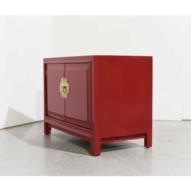 Mid Century Chinoiserie Table Nightstand by Red Lion Table Company in ...