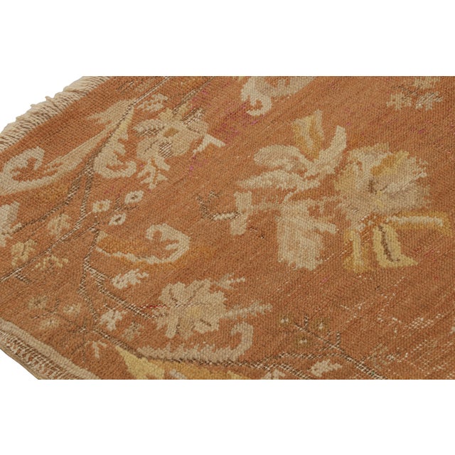 Antique Gordes Traditional Beige and Copper Wool Rug | Chairish