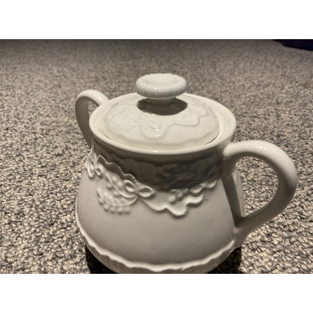 2000s Ralph Lauren Wedgewood Claire Patter Sugar Bowl With Lid | Chairish