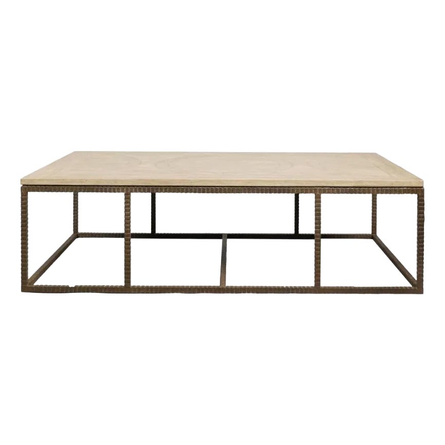 Formations Custom Tavolino Wood & Iron Coffee Table | Chairish