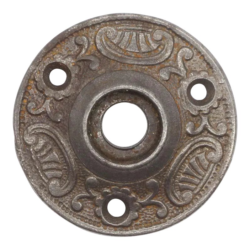 Early 20th Century 3 Fold Victorian Black 2 In. Cast Iron Rosette ...