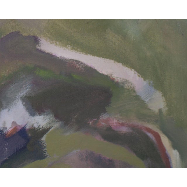 1960s Oil on Canvas Abstract Painting Signed by Artist Steve Redman ...