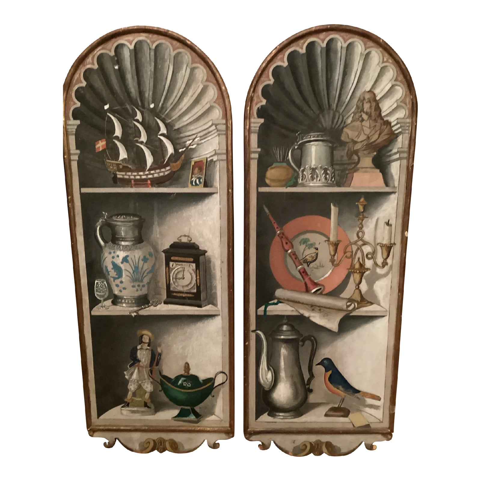Mid 20th Century A Pair of "Palladio" Italian Wall Plaques | Chairish