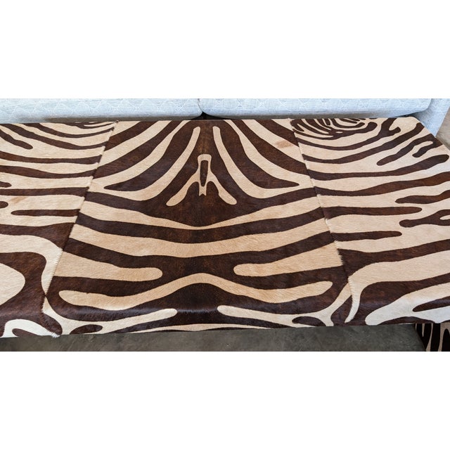 Faux Zebra Leather Waterfall Coffee Table Lee Furniture | Chairish