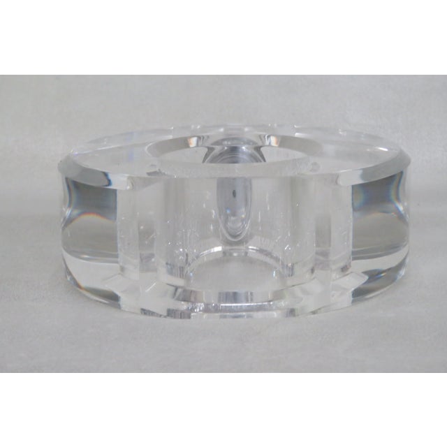 Japan Lucite Round Table Lighter | Chairish