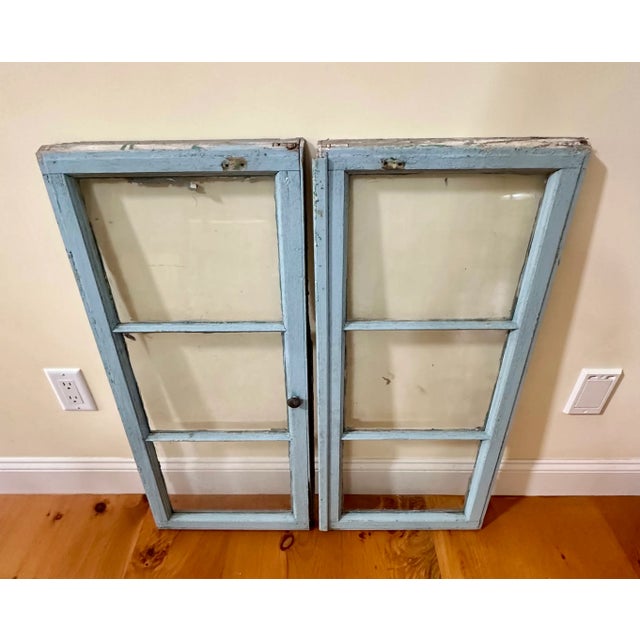 Set of 2 Three-Paned Windows/Cabinet Doors for Display/Art Projects ...