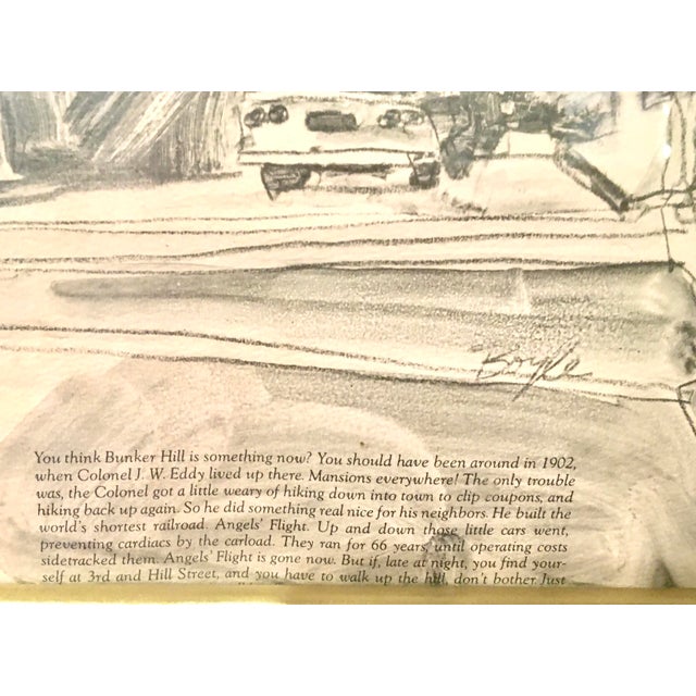 Set of 3 Framed Turn of the Century Historical Drawings Los Angeles ...