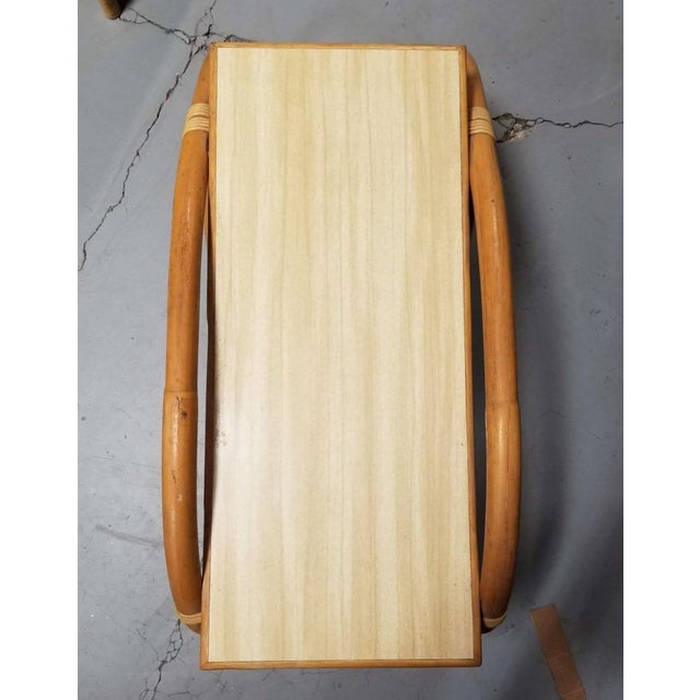 1950s Restored 3/4 Pretzel "Grasshopper" Rattan Two-Tier Side Table ...