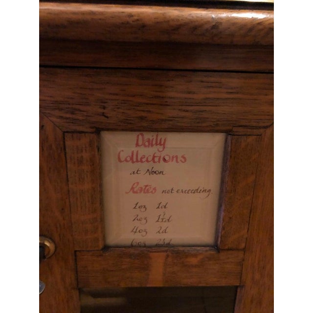 Early 20th Century Edwardian Small Oak Post Box | Chairish