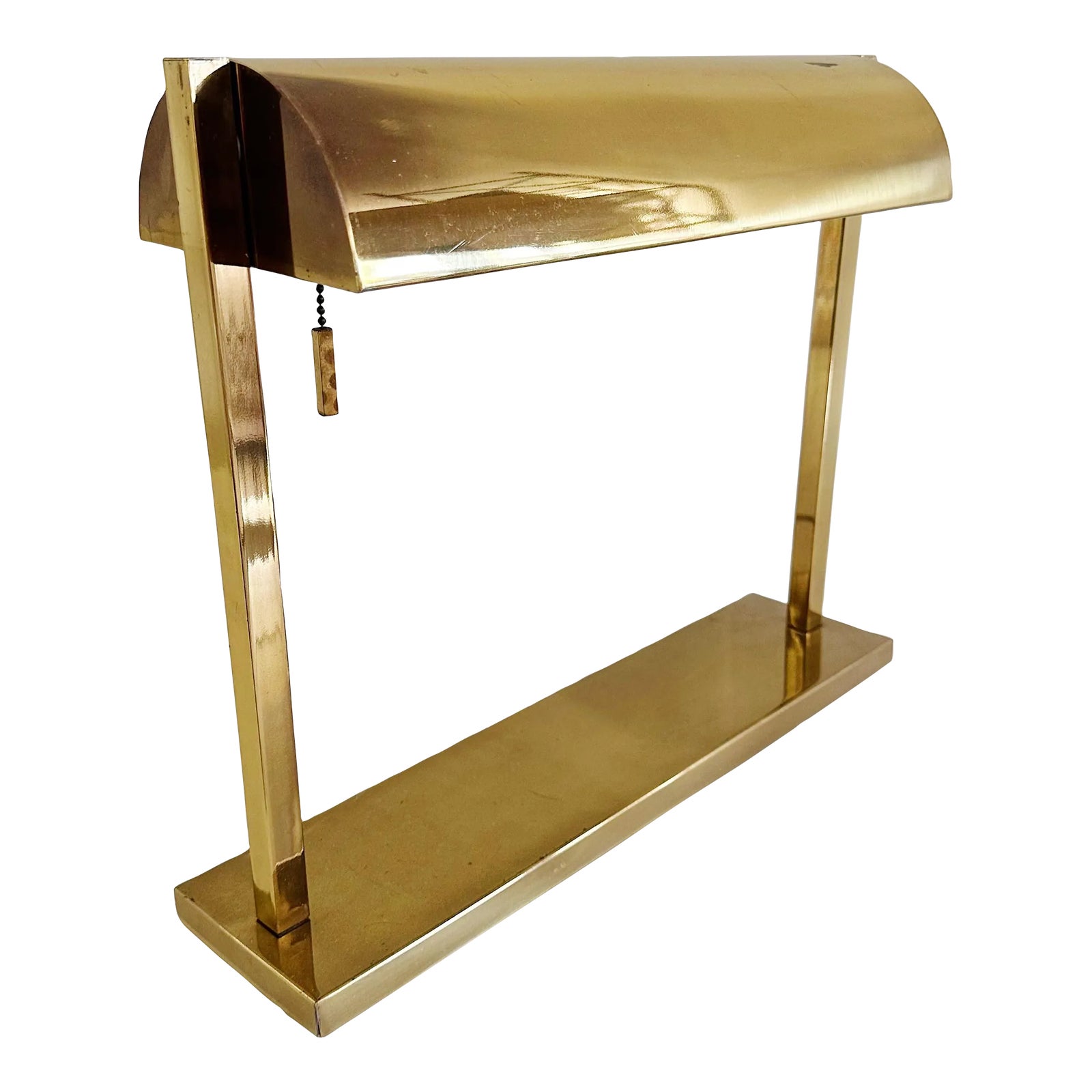 Mid Century Brass Bankers Desk Lamp | Chairish