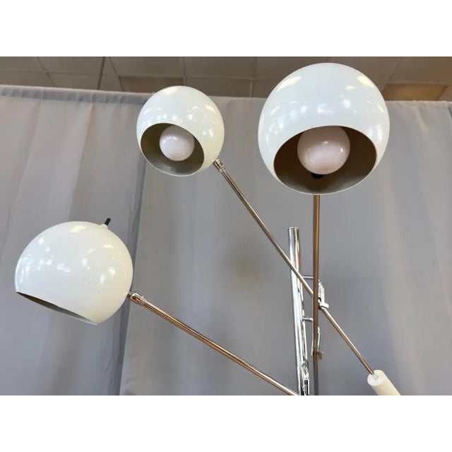 Robert Sonneman White Three-Arm Orbiter Floor Lamp With Marble Base ...