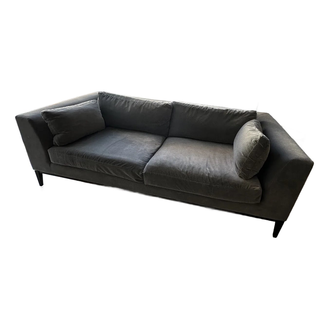 Restoration Hardware Italia Taper Arm Sofa on Metal Base | Chairish