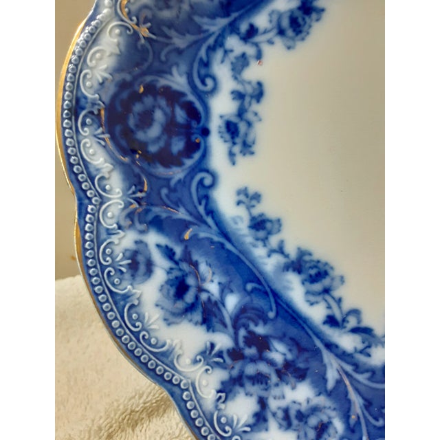 19th C. Wedgewood Flow Blue Scalloped Plate | Chairish