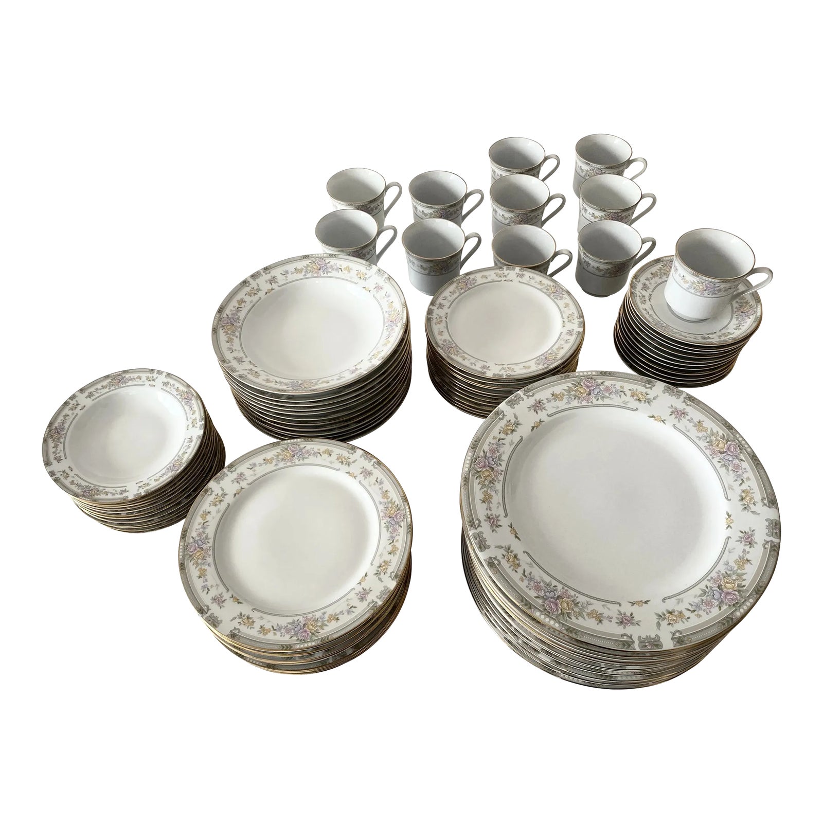 Vintage Southampton 223 by Excel Fine China Set for 11 - 77 Pieces ...