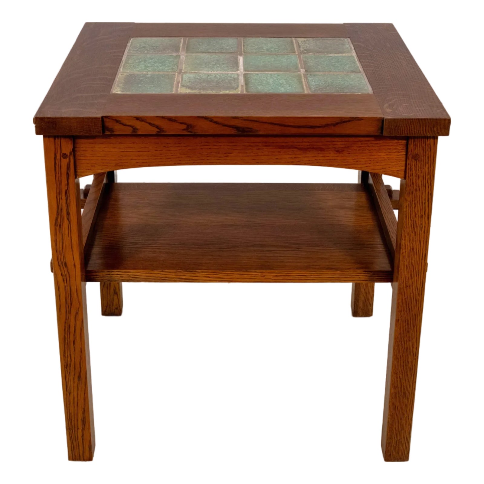 Stickley Mission Oak Tile-Top End Table | Chairish