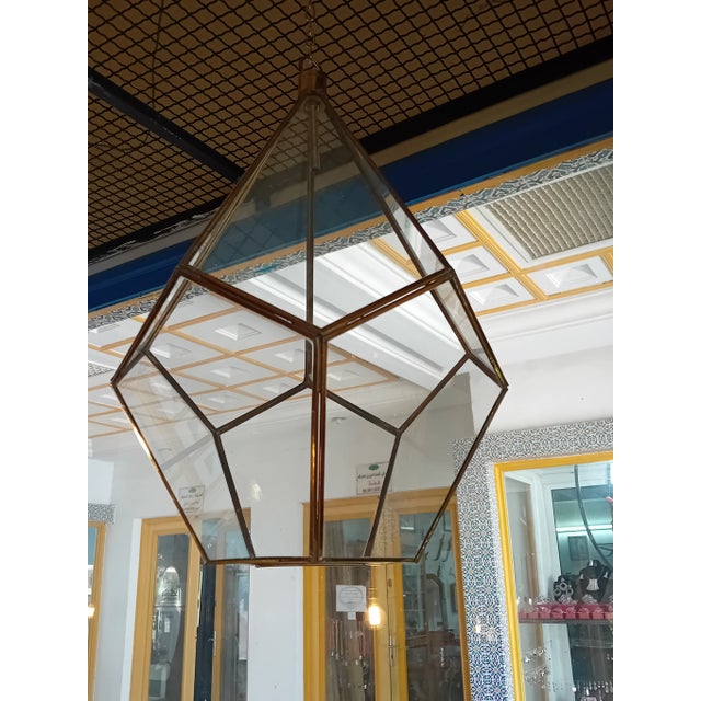 Handmade Contemporary Hexagone Shape Ceiling Pendant Light Lamps | Chairish