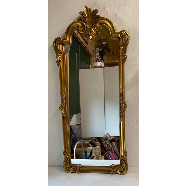 Vintage Hollywood Regency Gilt Gold Frame Mirror | Chairish