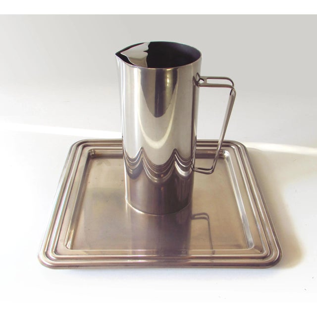 Mid-Century Modern Silver Tea & Coffee Service with Pitcher and Trays ...