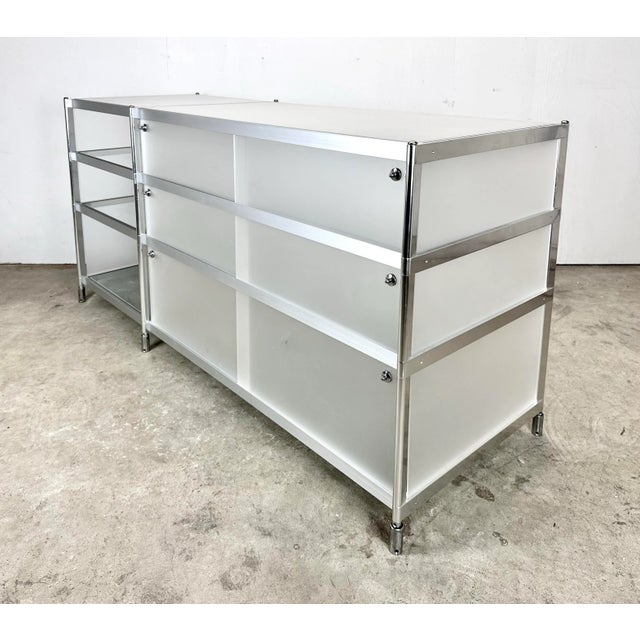 1990’s Modern Sec Shelf Storage System Credenza / Media Cabinet by ...