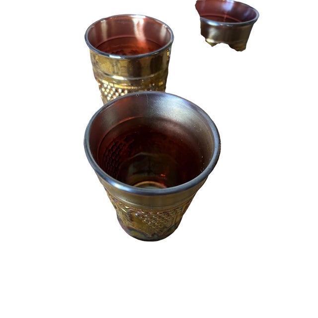 1910s Northwood Amethyst Carnival Glass Lemonade Water Set- 7 Pieces ...