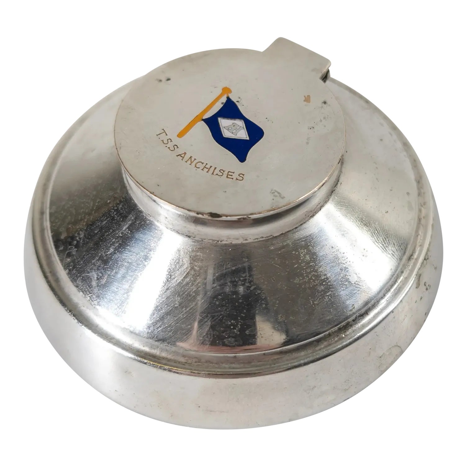 Early 20th Century English Sheffield Silverplate Inkwell From t.s.s ...