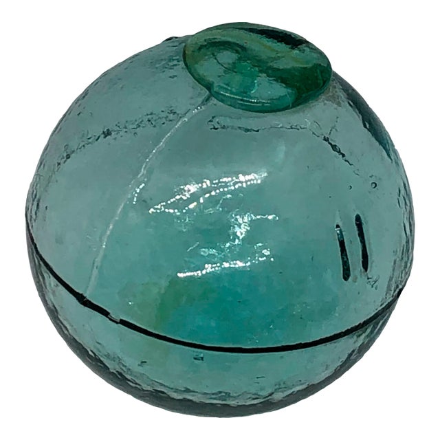 Early 20th Century Blue Glass Nautical Float | Chairish