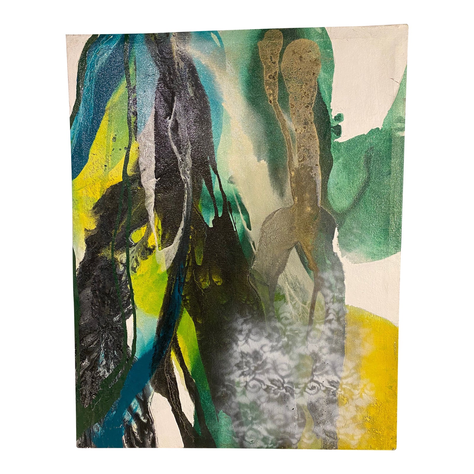 Mid 20th Century Original Abstract Acrylic Painting by Gene Stark ...