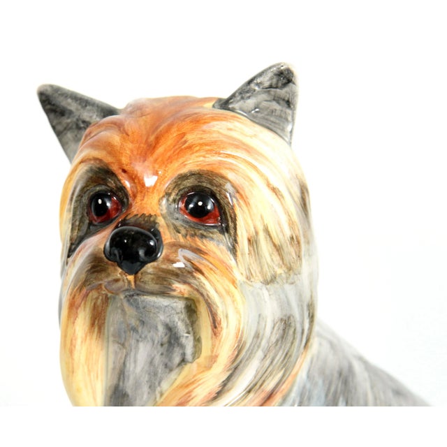 Vintage Italian Pottery Life Size Yorkshire Terrier Yorkie Ceramic ...