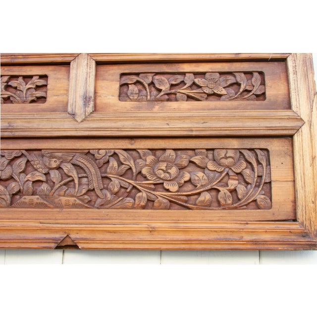 Antique Finely Carved Chinese Panel | Chairish