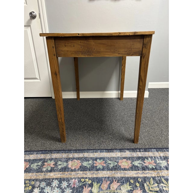 Antique Irish Pine Writing Table | Chairish