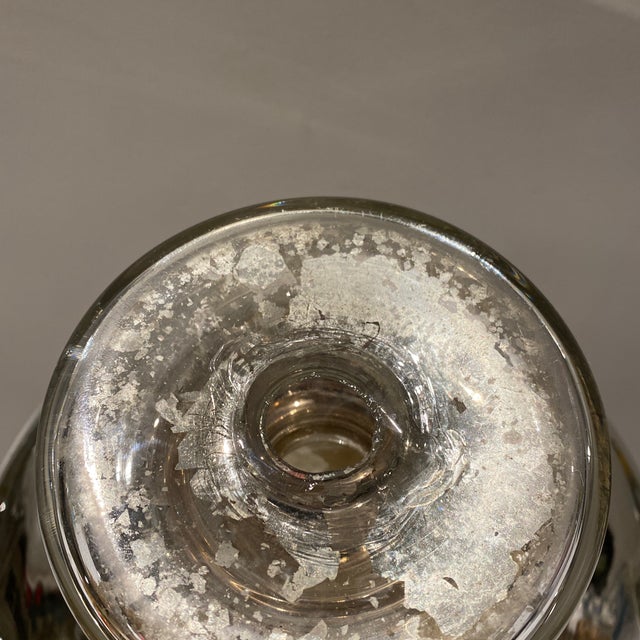 Antique Victorian Mercury Glass Footed Bowl | Chairish
