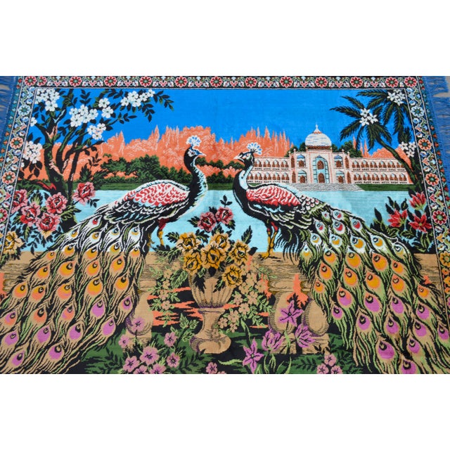 Vintage Peacock Pattern Tapestry | Chairish