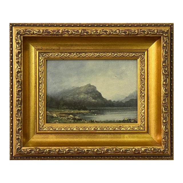 James Wright, Painting of Lake & Mountains in England by 20th Century ...