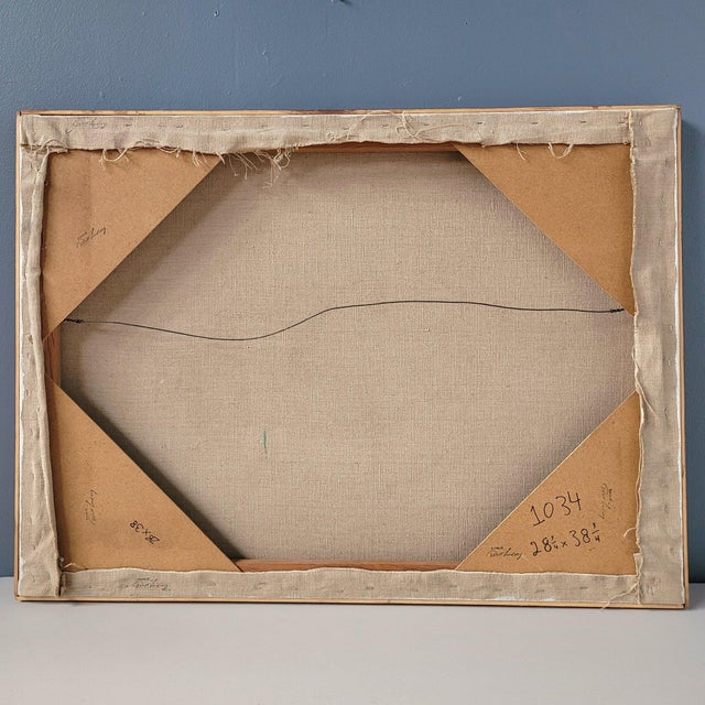 1950's Abstract Geometric Painting by R. Ludwig | Chairish