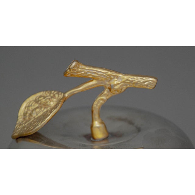 Hollywood Regency Metal and Gilt Apple Form Trinket Box | Chairish