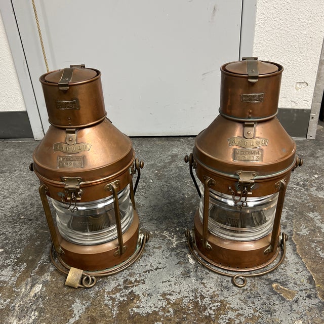 1950's Solid Copper Ship's British Maritime Anchor Lantern by Meteorite ...