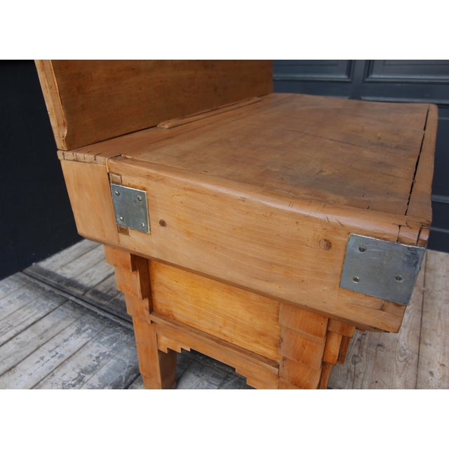 Vintage Art Deco Butcher Block Table, 1920s | Chairish