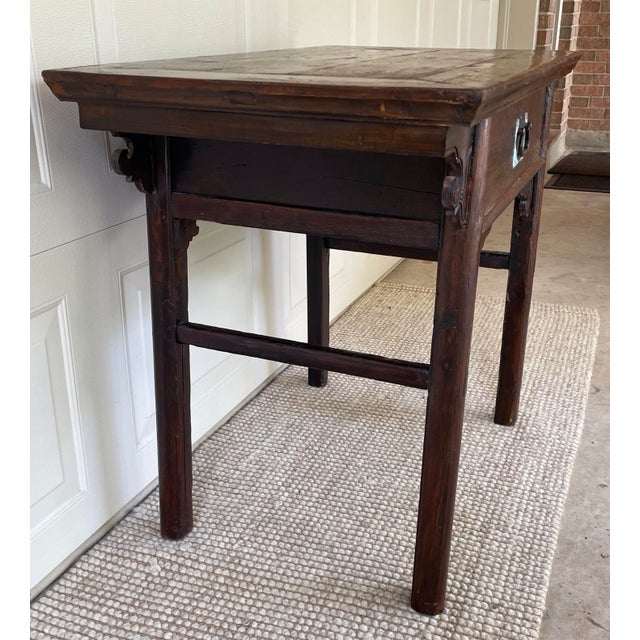 Mid 18th Century Primitive Chinese Elm Scholar’s or Altar Table | Chairish