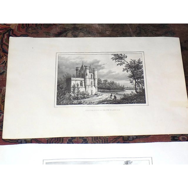Antique 18th C. Chateaux De France Imperial Folio Size Lithographs ...