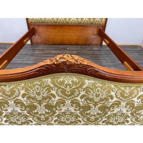 Vintage French Louis XVI Style Double Bed Frame with Carved Headboard ...