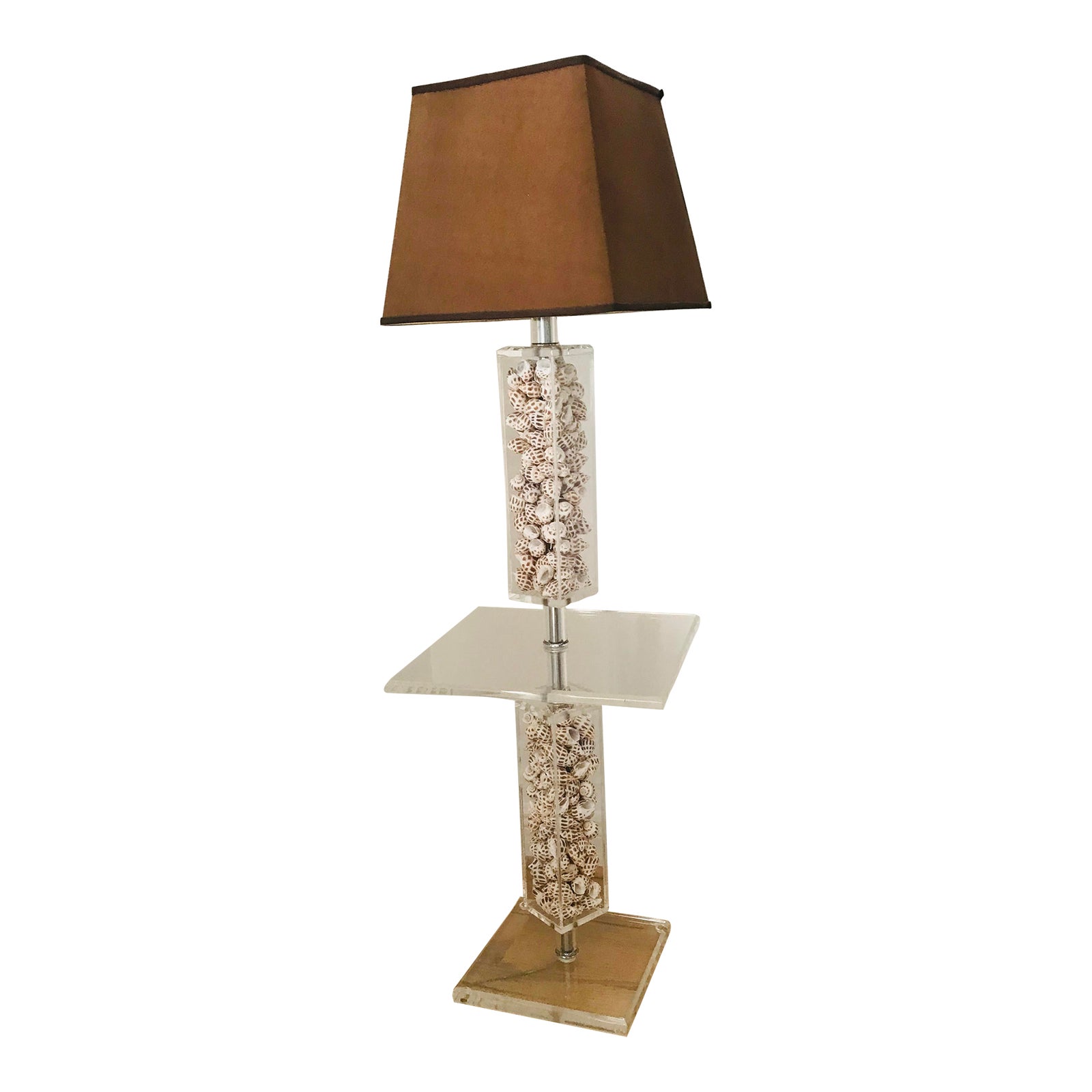 1950s Mid-Century Modern Lucite Sea Shells Floor Lamp | Chairish