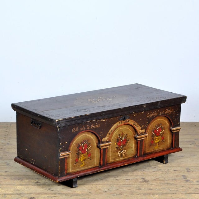 German Wedding Chest, 1842 | Chairish