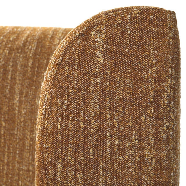 Upholstered Caramel Tuft Eastern King Bed Frame | Chairish