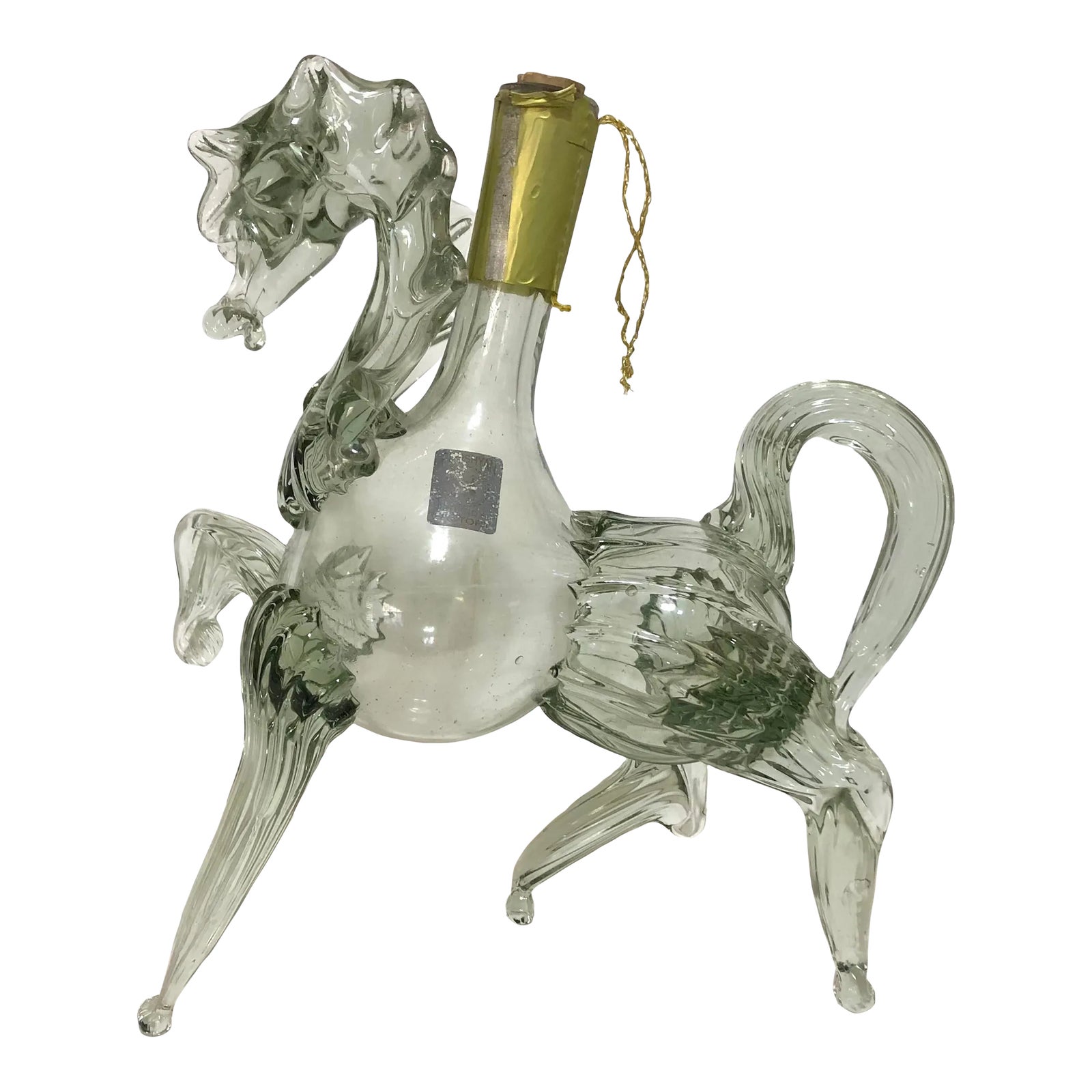 Proshyan Brandy Factory Armenia Hand Blown Glass Horse Decanter | Chairish