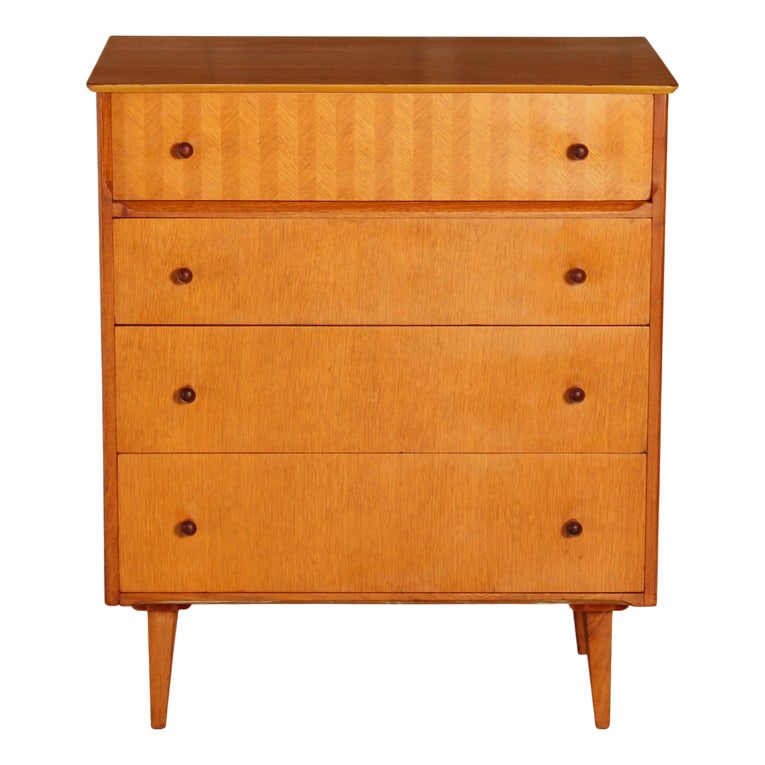 Mid-Century Modern Oak Chest of Drawers, 1960s | Chairish